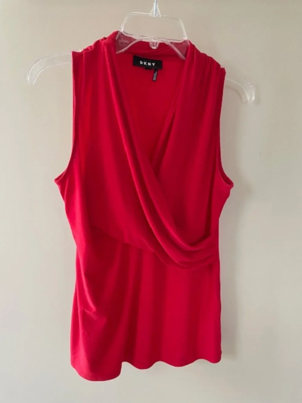 Dkny | Tops | Womens Dnky Sleeveless Top With Crossover Front In Red ...